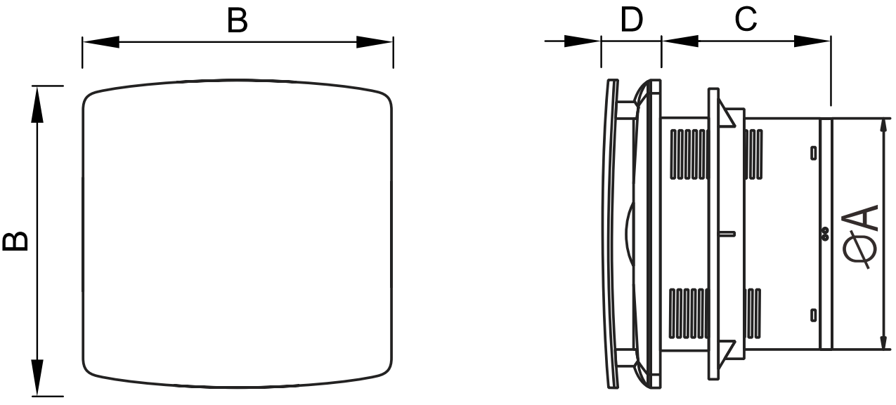 Mexen AXS 100 wentylator łazienkowy z czujnikiem wilgotności, czarny ...