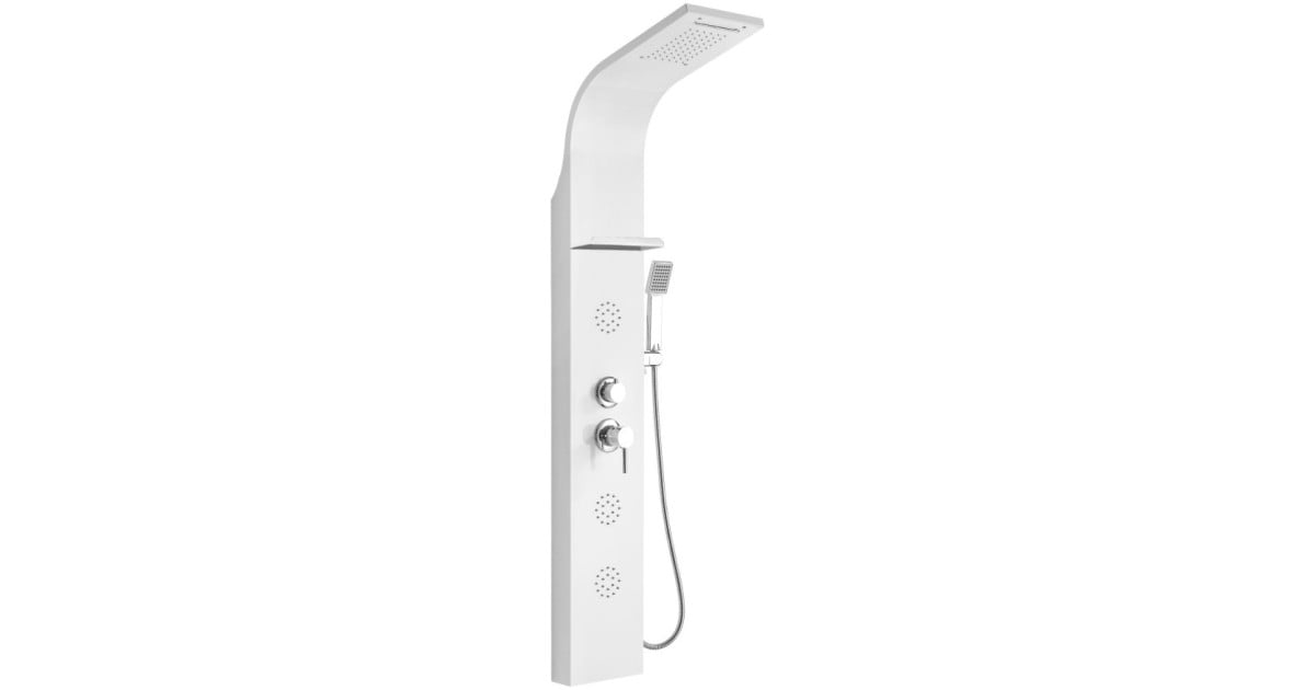 Mexen Borg panel prysznicowy, biały - 7615-03-20