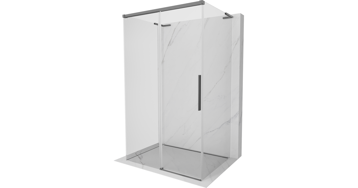 Mexen Rox-3S L Dušas kabīne 3-sienu bīdāma 150 x 120 cm, caurspīdīga ...